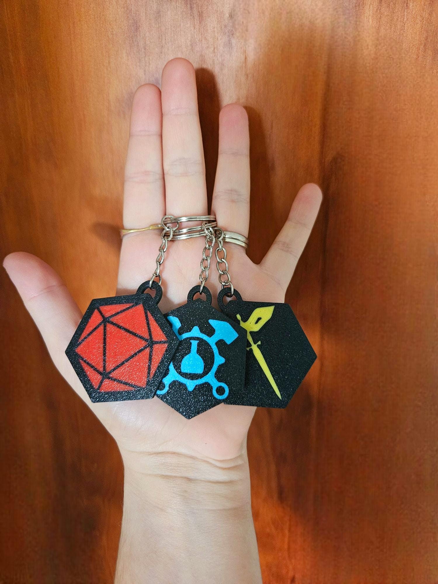 Dnd Class Logo Keychain, 3d Printed Keychain, Dungeon Master, Gift for ...