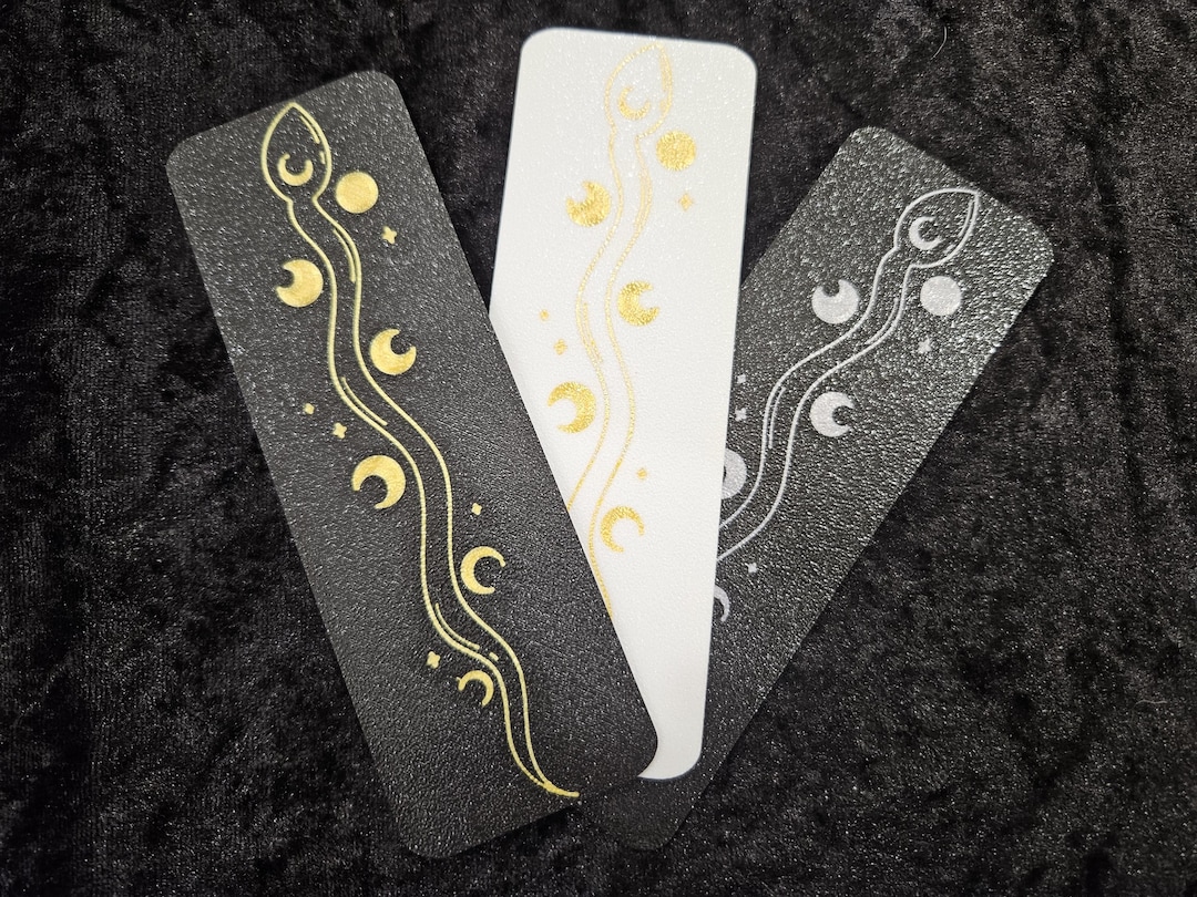 3D Printed Moon Bookmark, Snake Design With Moons, - Etsy