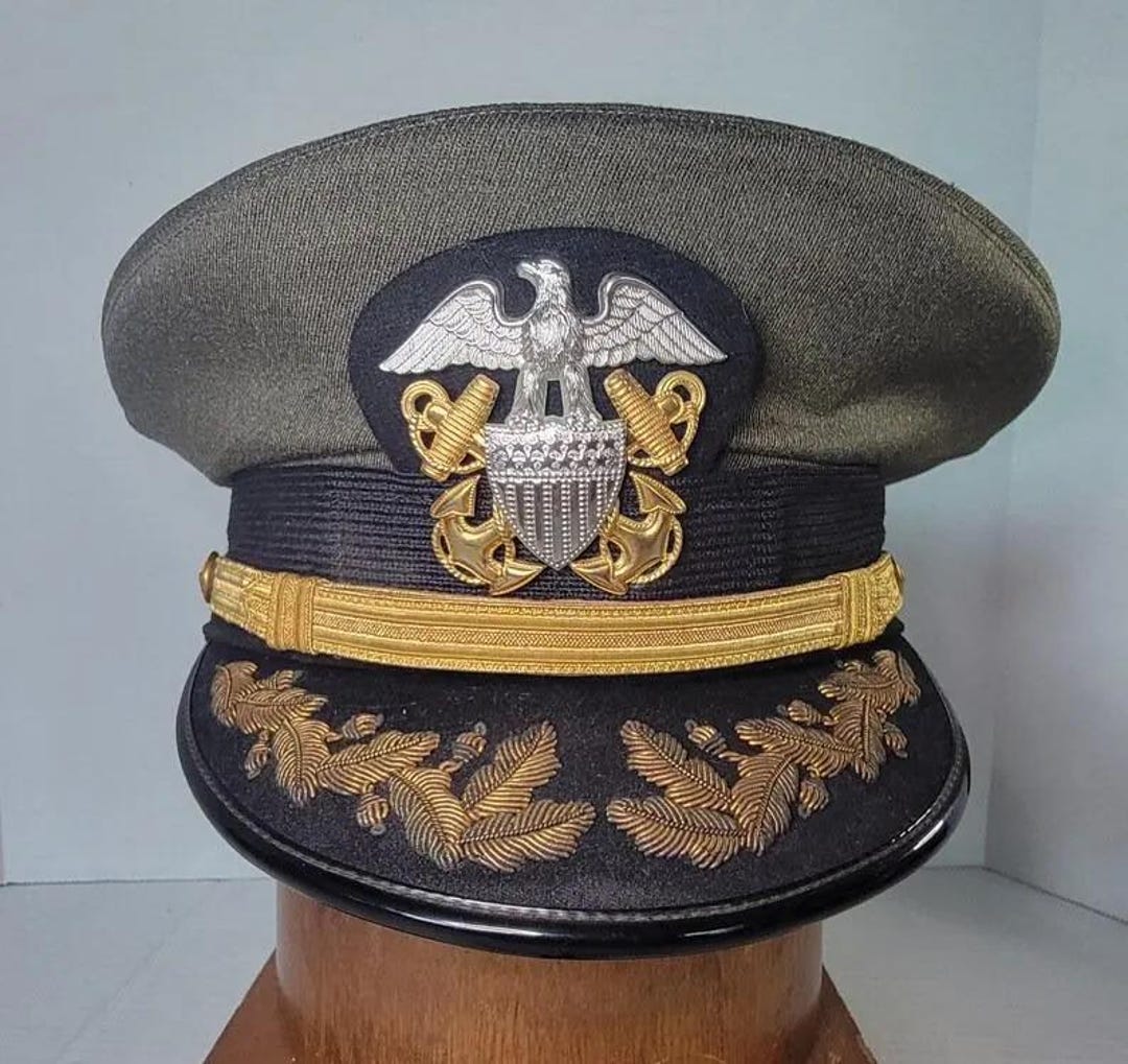 US Navy Aviation Officer Commander Visor Hat – Military Service Cap - Etsy
