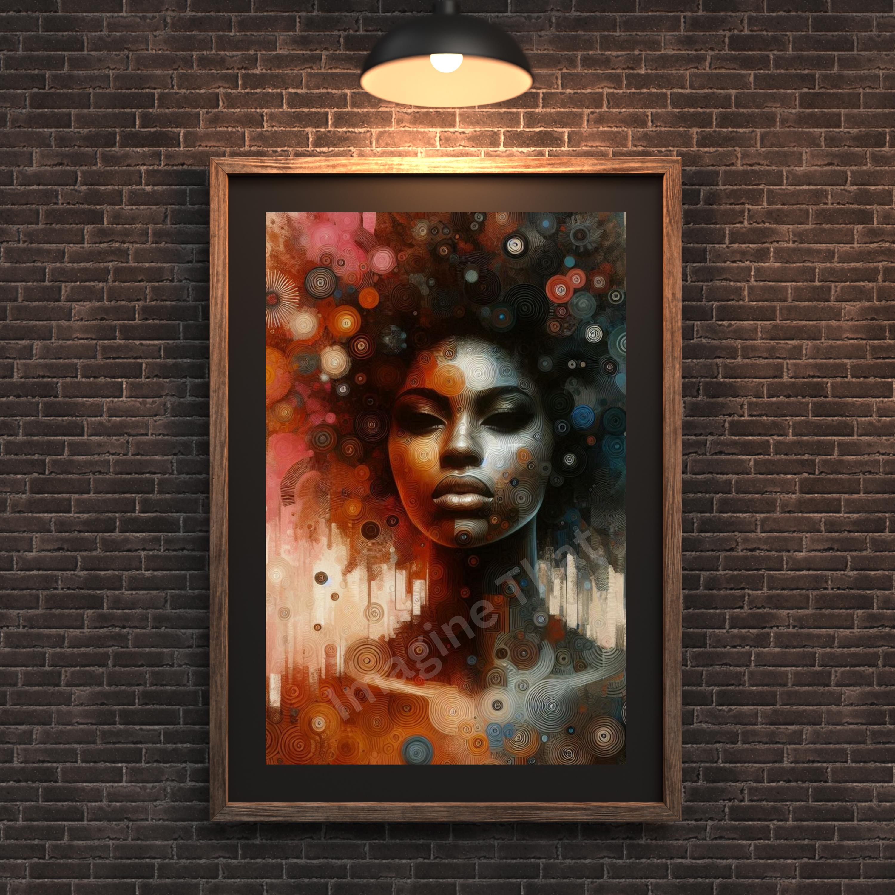 African Woman Portrait | Digital Art Print With Quiet Confidence and ...
