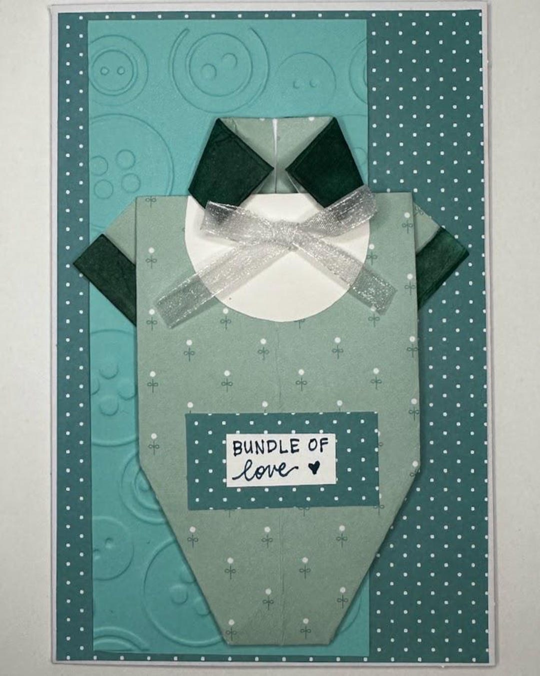 Origami Baby Onesie Baby Shower Card New Baby Boy Welcome Baby ...