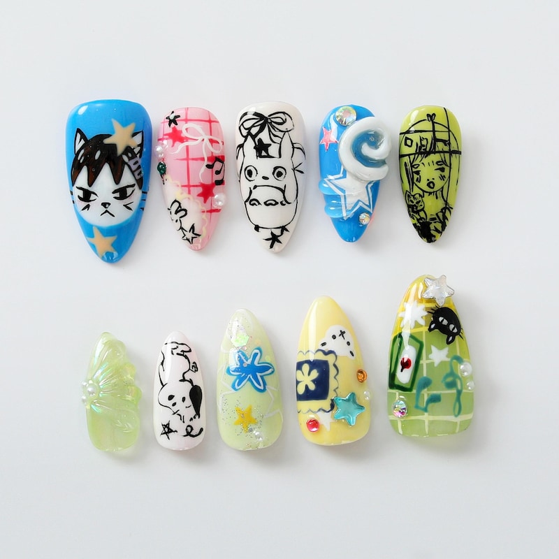 Anime Nails - Etsy