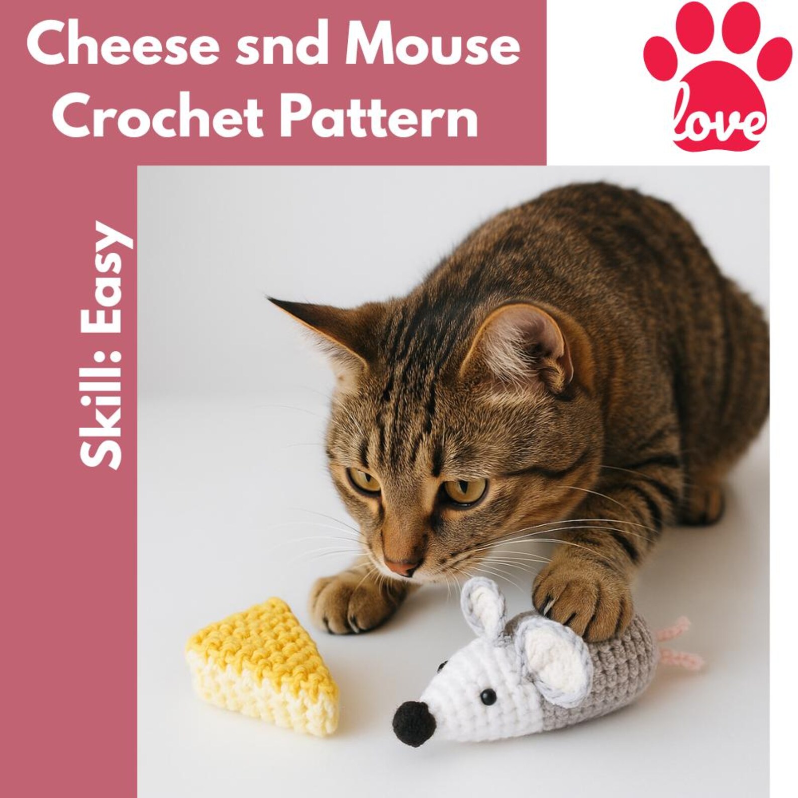 Mouse and Cheese Crochet Pattern: Amigurumi Toy (PDF Pattern) - Etsy