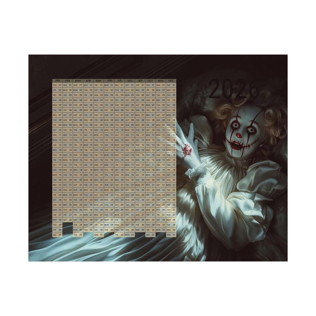 2026 Creepy Clown Calendars Poster - Etsy