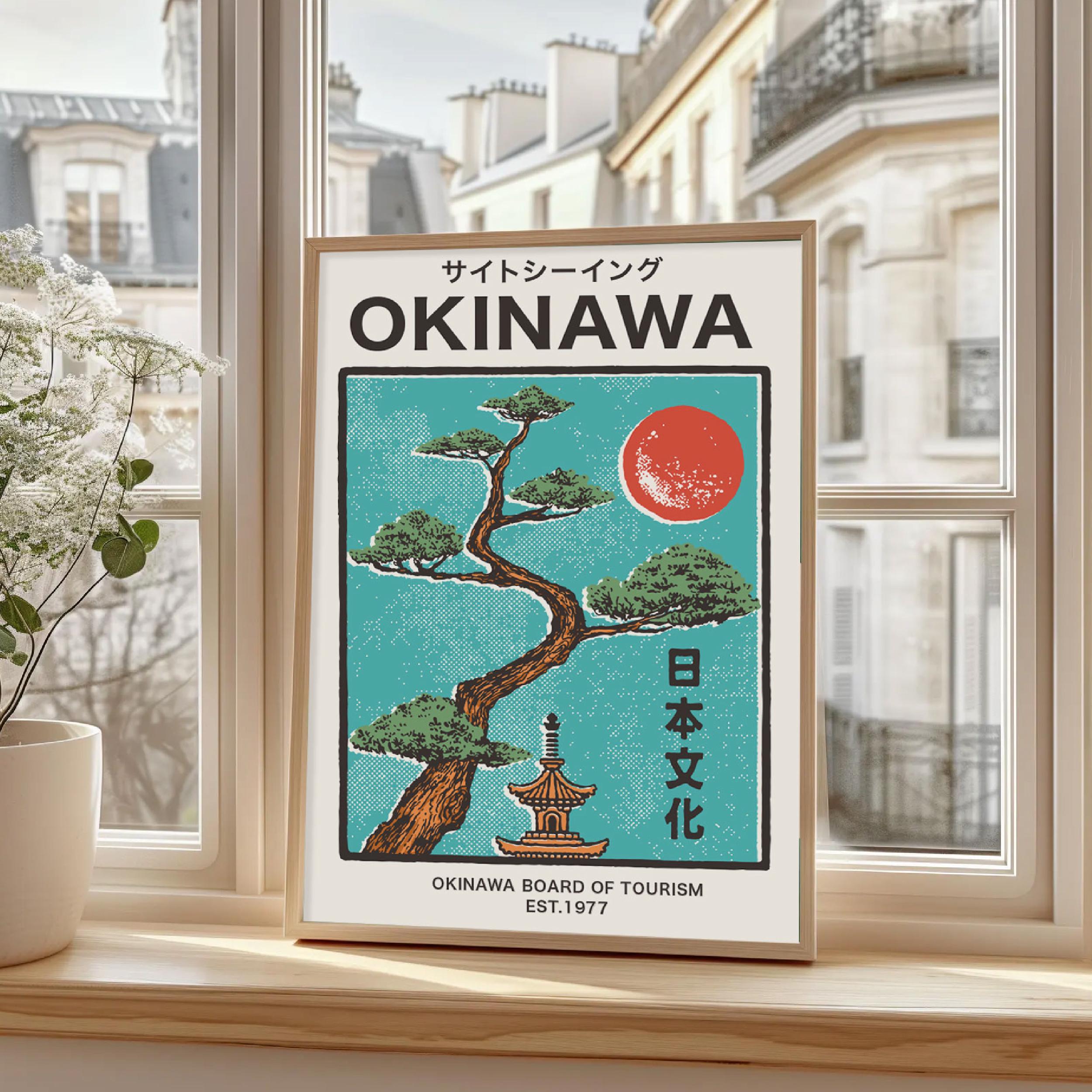 Okinawa Wall Art Print, Japanese Travel Poster, Ryukyu Travel Print ...