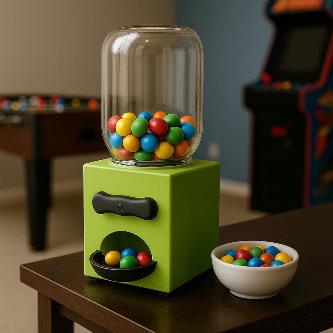 3D Printable Candy Dispenser: Gumball Machine Style Desk Toy (STL File ...