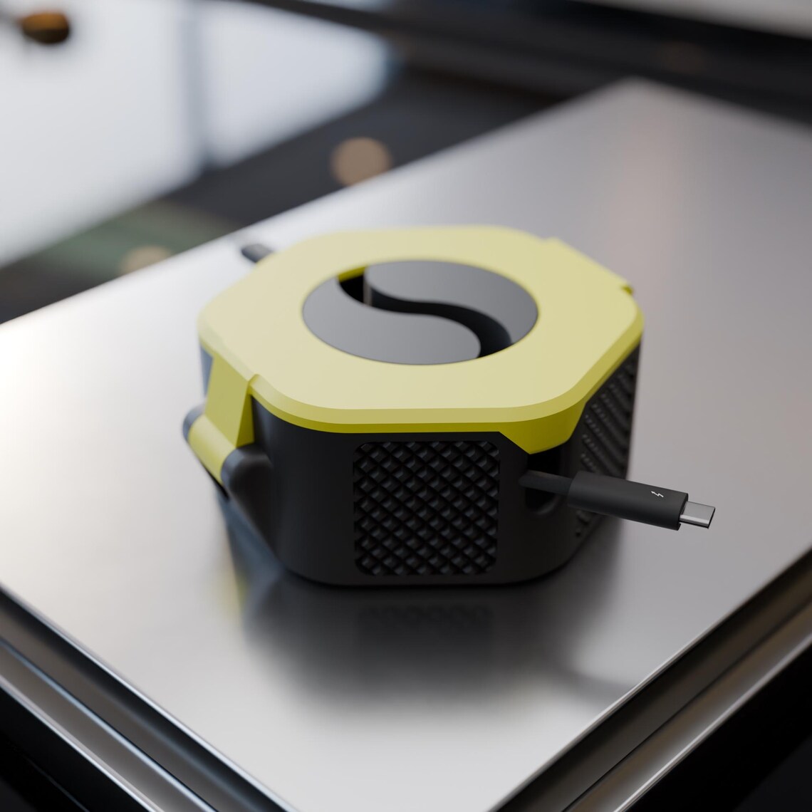 3D Printable Cable Holder With Cover | Cord Organizer Box for Desk ...