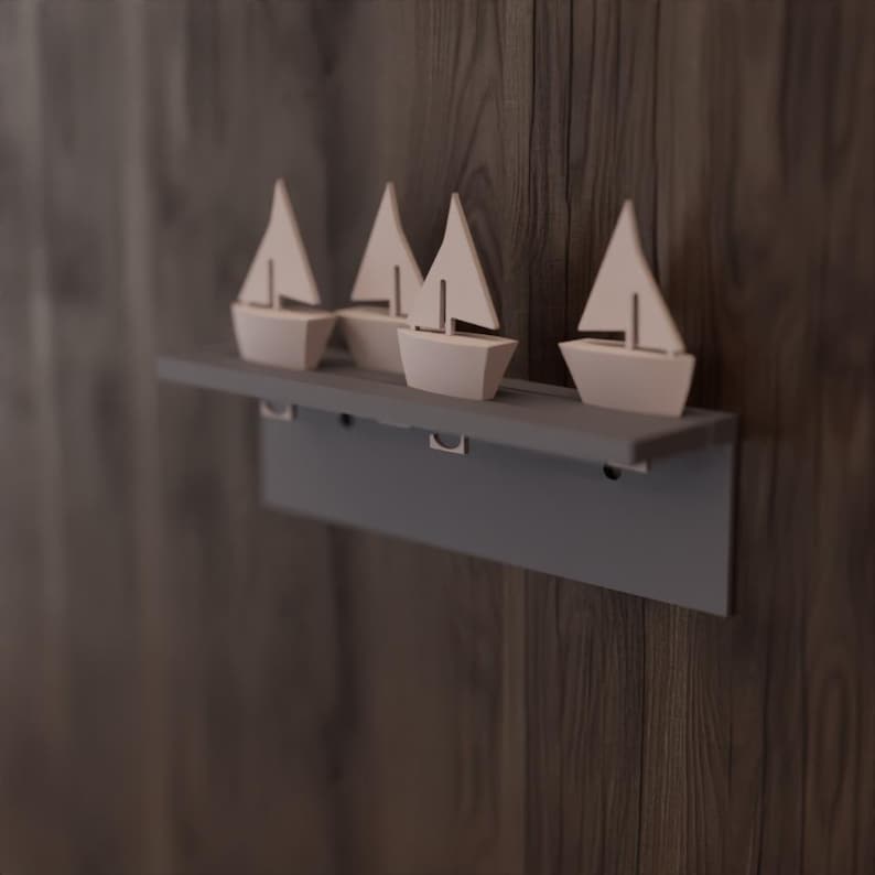 3D Printable Key Holder Wall Mount | Boat Design Keychain Organizer ...