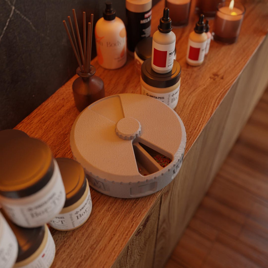 Compact 3d-printed Pill Box – Travel-friendly Weekly Organizer - Etsy