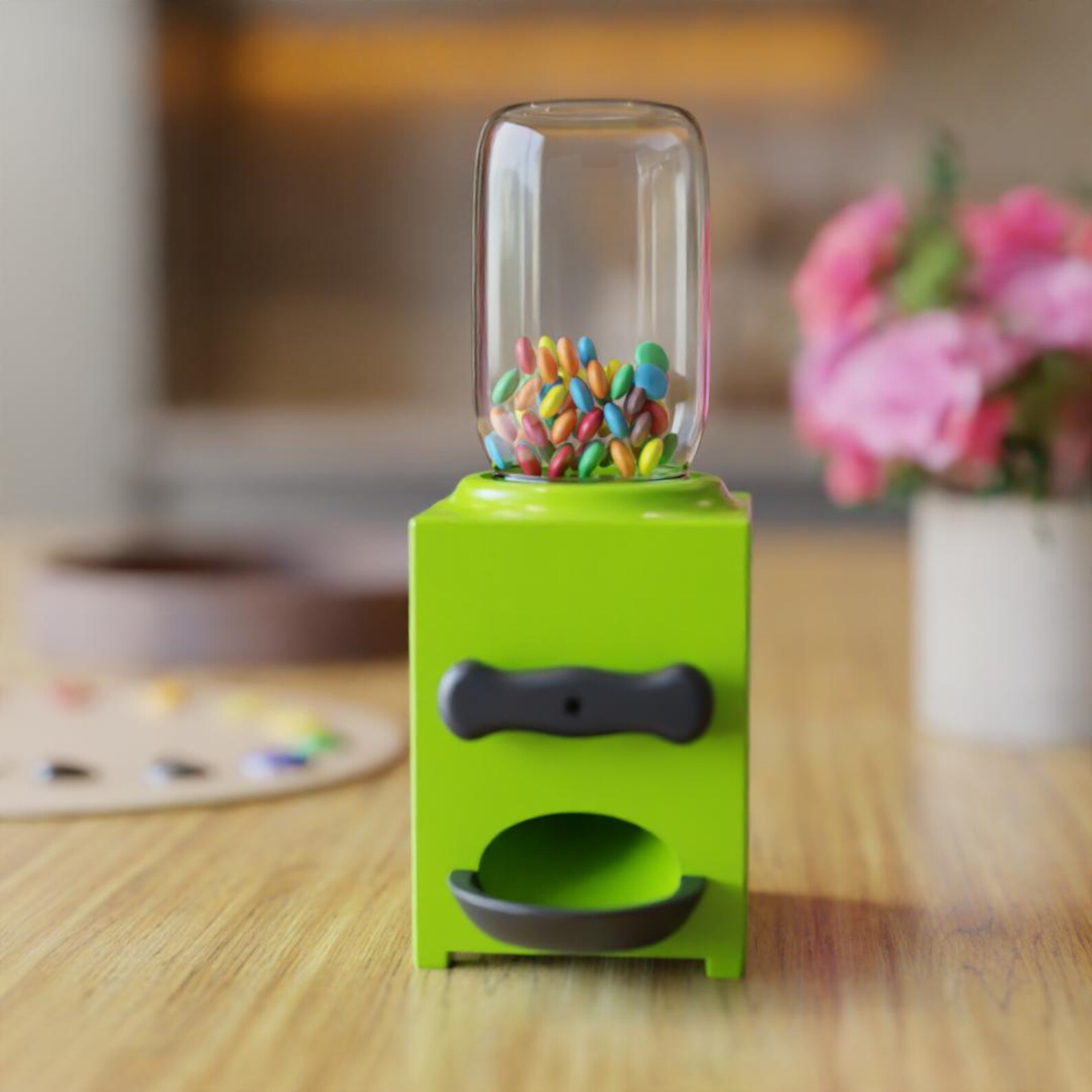 3D Printable Candy Dispenser: Gumball Machine Style Desk Toy (STL File ...