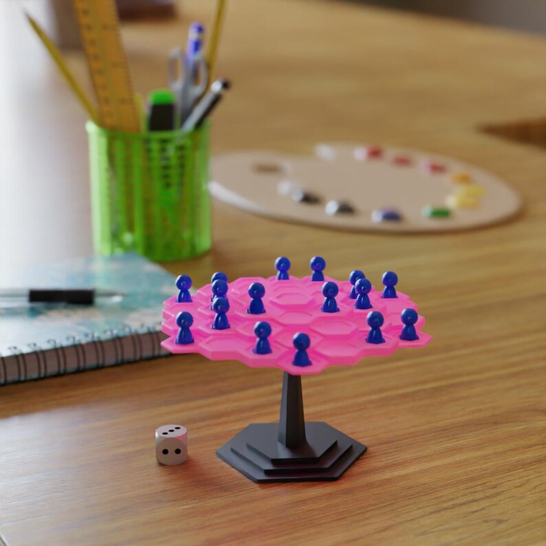 3D Printable Balancing Board Game: Family Dexterity Challenge (STL File ...