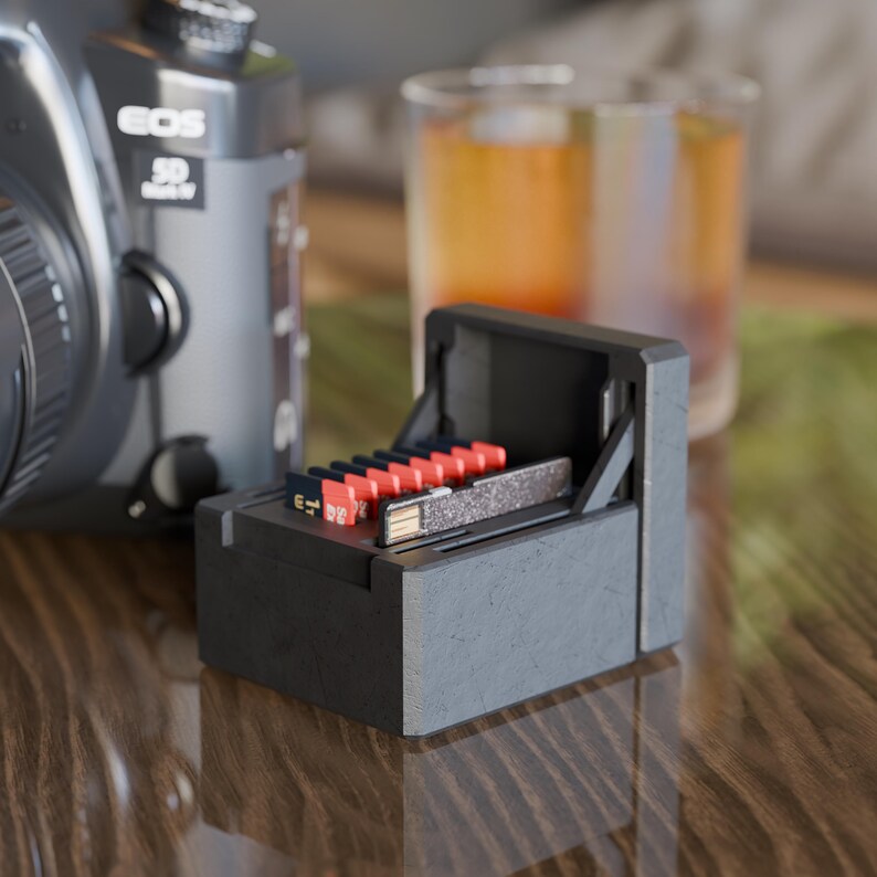 3D Printable USB/SD Card Holder - DIY Tech Organizer - Etsy