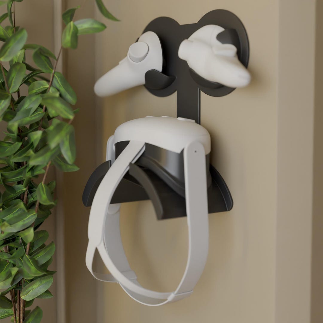 3D Printable Meta Quest Wall Mount | VR Headset & Controller Holder ...
