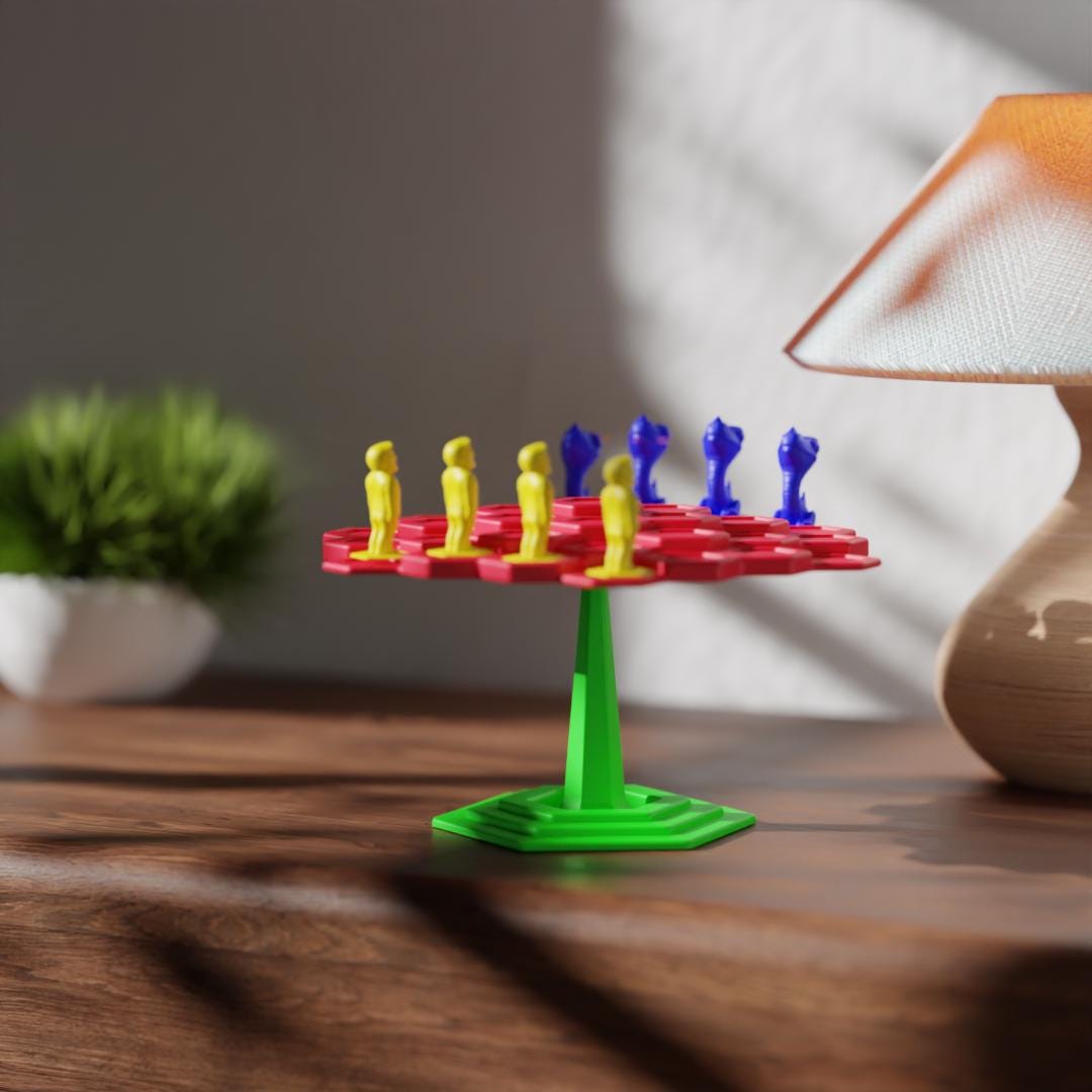 3D Printable Balancing Board Game | Family Dexterity Challenge (STL ...