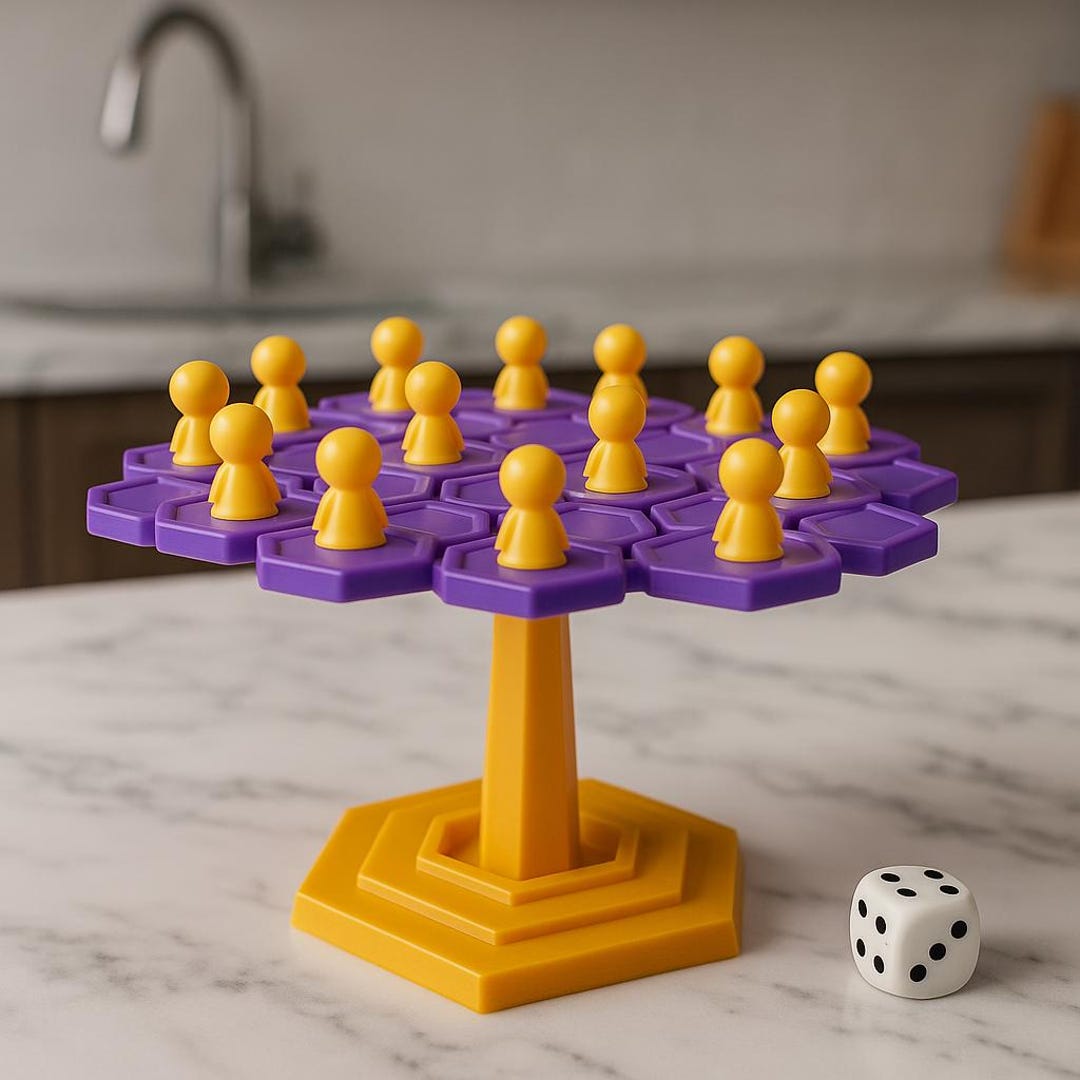 3D Printable Balancing Board Game: Family Dexterity Challenge (STL File ...