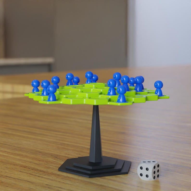 3D Printable Balancing Board Game: Family Dexterity Challenge (STL File ...
