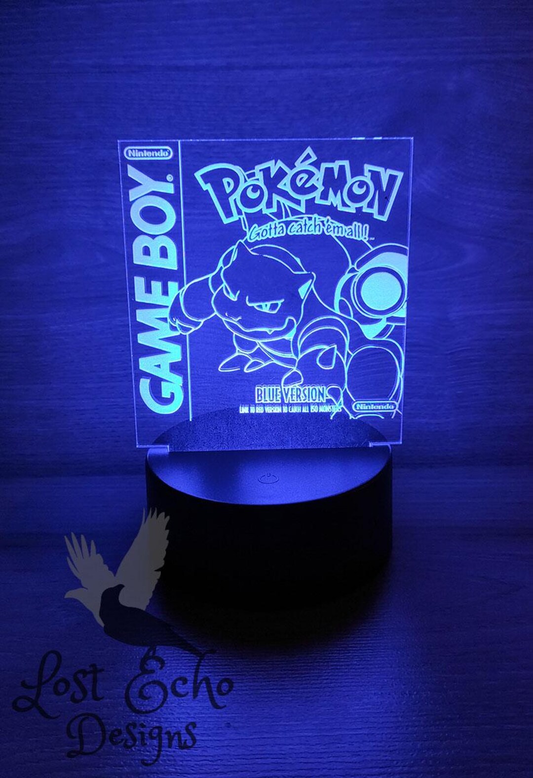 Blastoise Pokemon Blue LED Lamp - Etsy