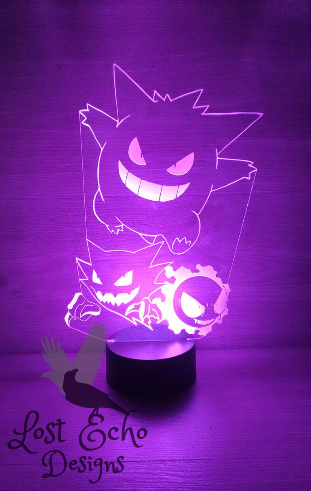 Gastly Haunter Gengar Evolutions Pokemon LED Lamp - Etsy