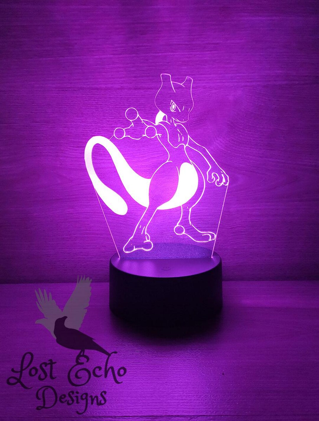 Mewtwo Pokemon LED Lamp - Etsy