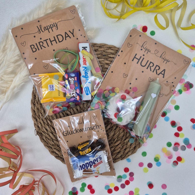 Printable Birthday Card, Birthday in a Bag for Filling, Happy Birthday ...