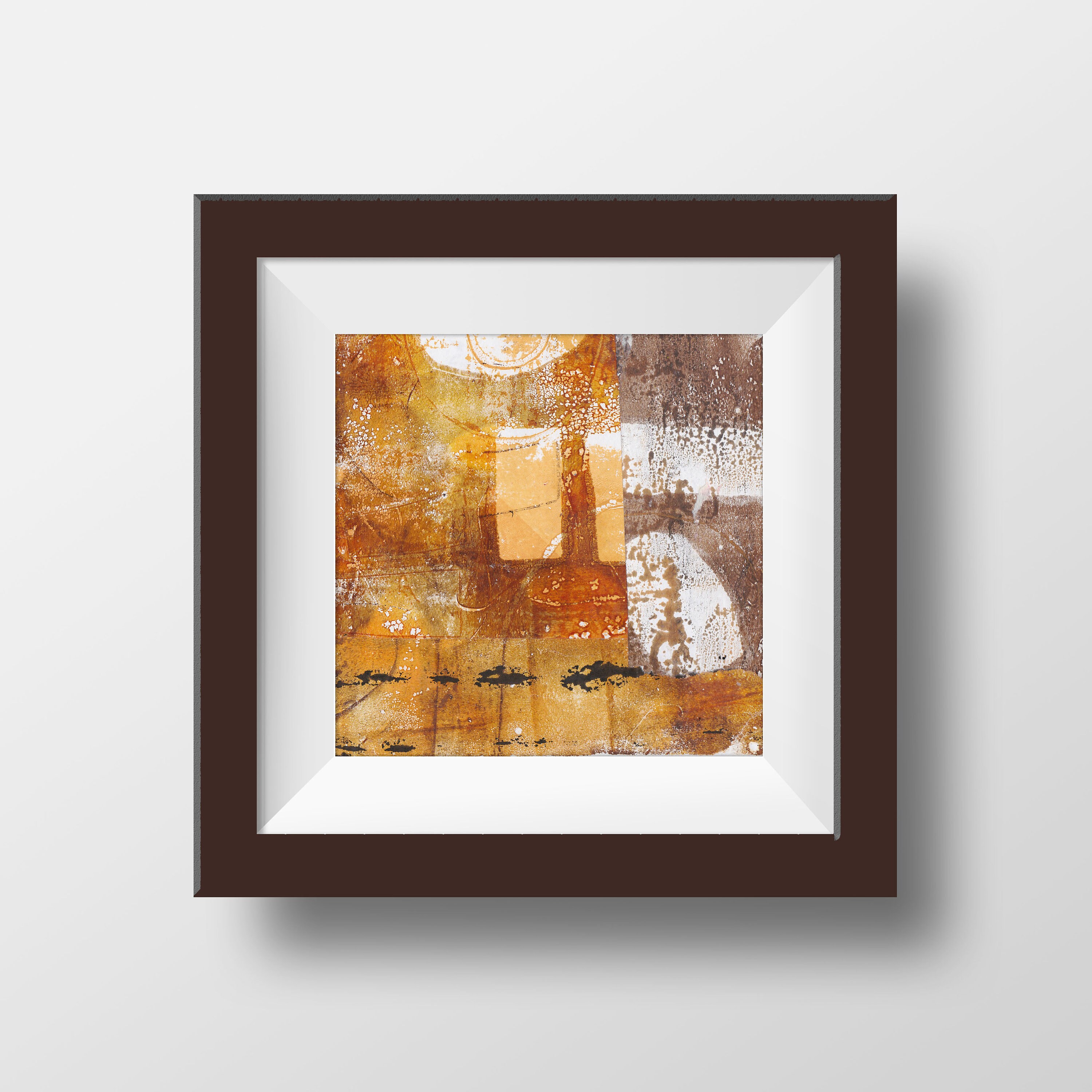 Modern Abstract Monoprint Collage 5 1/2 X 5 1/2 II - Etsy