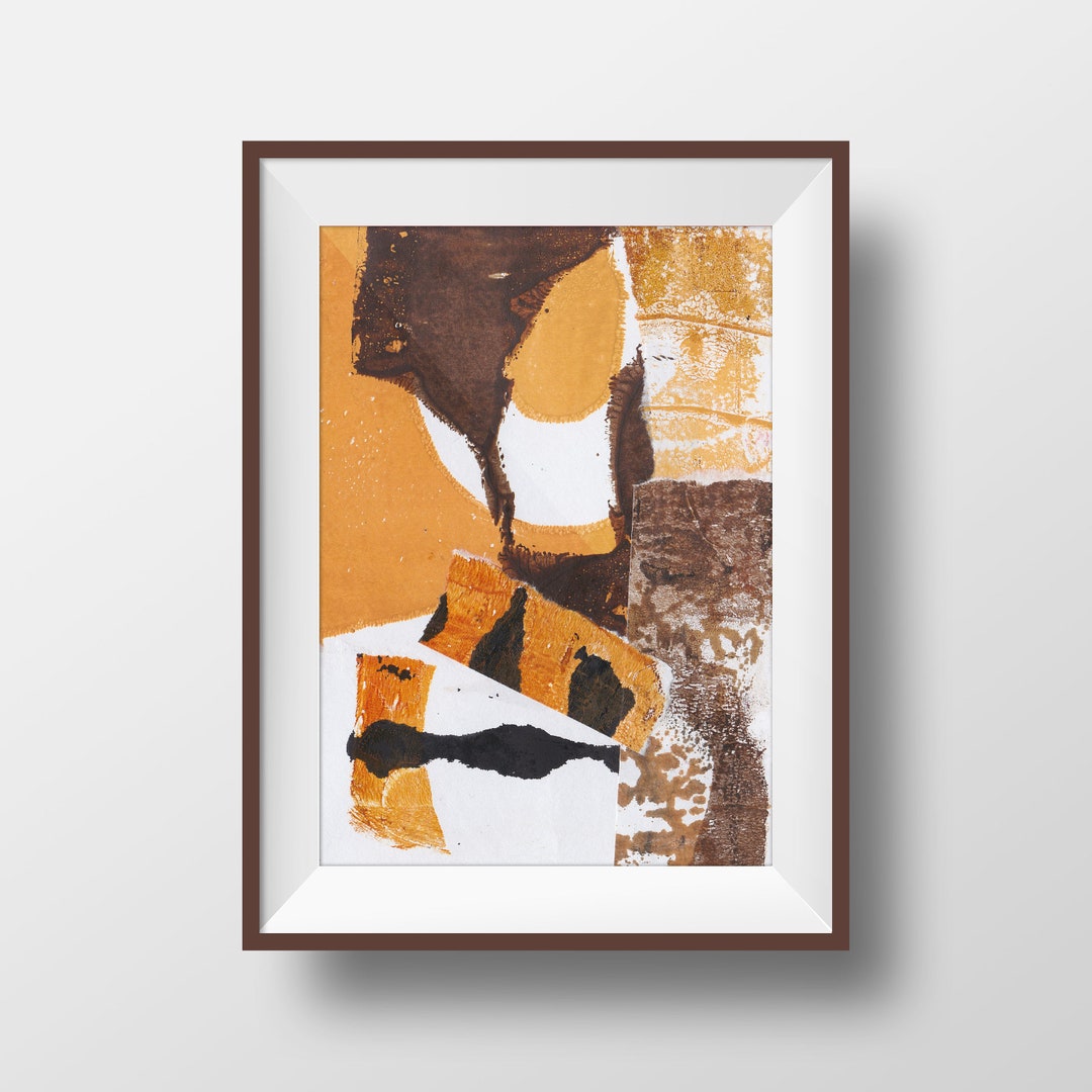 Modern Abstract Monoprint Collage 4 X 6 IV - Etsy