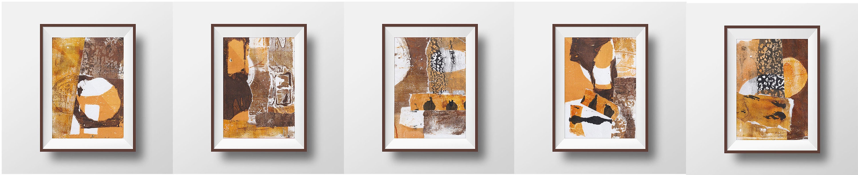 Modern Abstract Monoprint Collage 4 X 6 I - Etsy