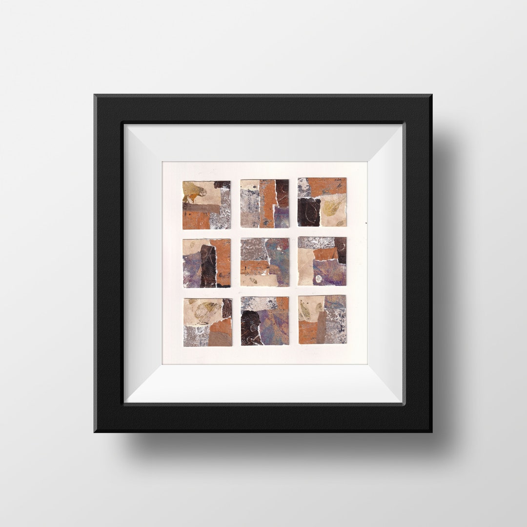 Original Artwork With 9 Small Monoprint Collages A4 - Etsy