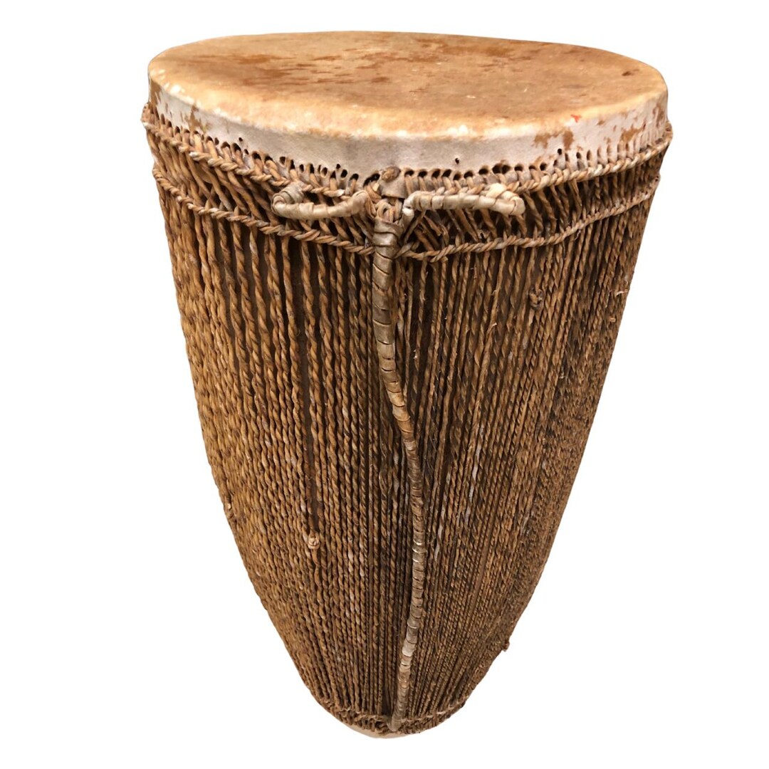 Vintage TALL Original Handmade Wooden African Djembe Drum Bongo 22 ...
