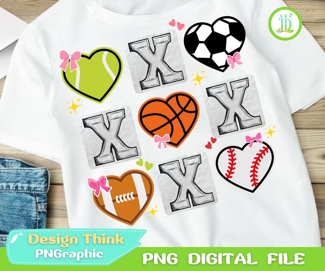 XOXO Sports Theme PNG – Instant Download for DIY Projects - Etsy