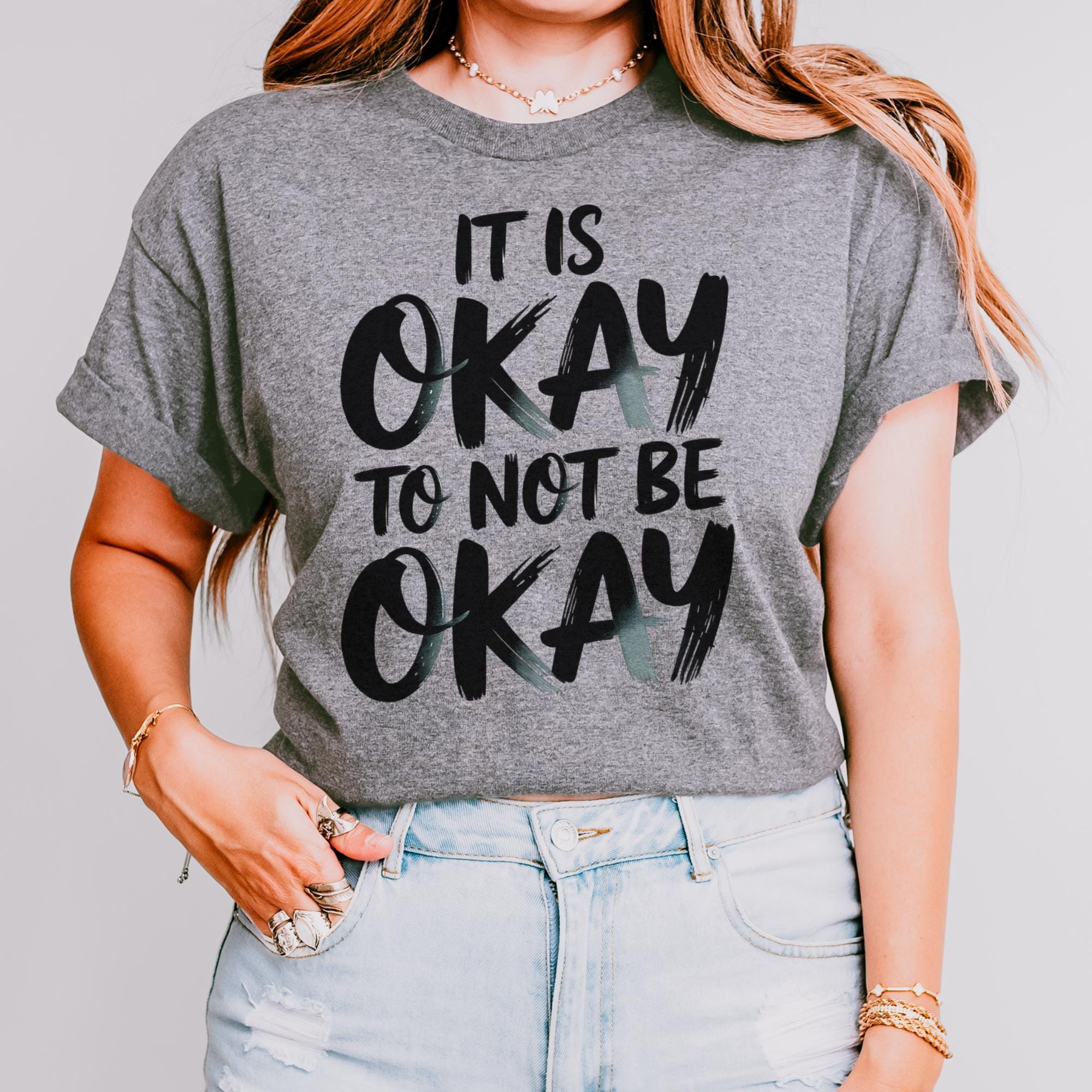 It’s Okay to Not Be Okay PNG, Mental Health Awareness Quote ...