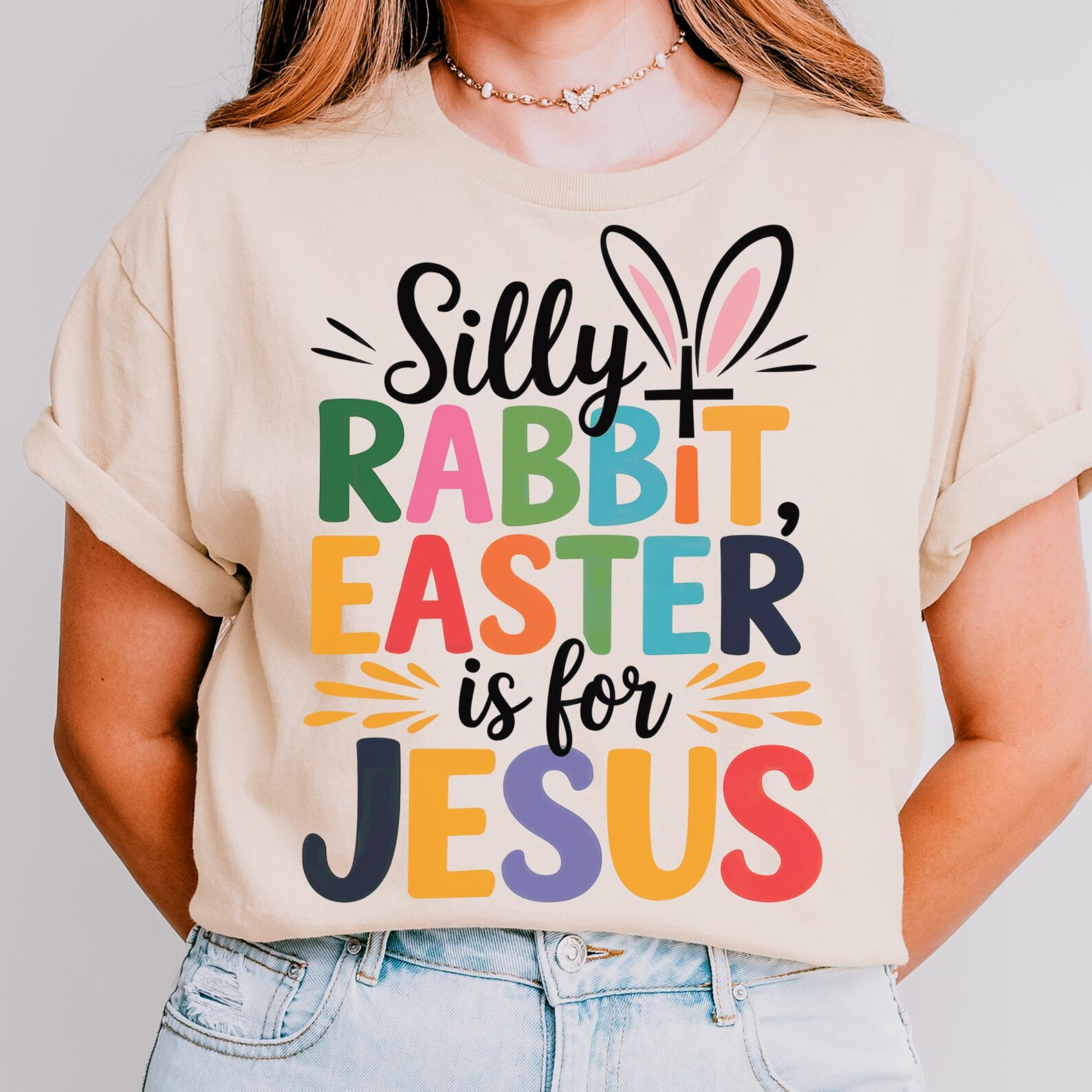 Silly Rabbit Easter PNG, Christian Sublimation, Jesus Easter Design ...