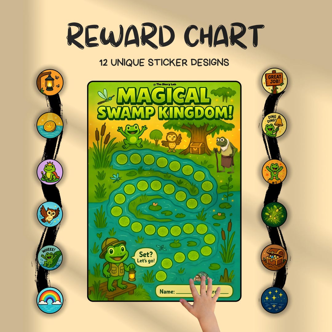 Printable Reward Chart – Kids Chore Chart Frog Themed Goal Tracker ...