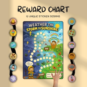 Weather Theme Reward Chart for Kids: Printable Behavior & Chore Tracker ...