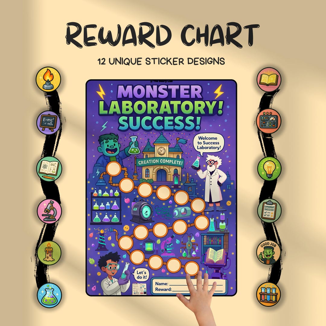 Printable Kids Reward Chart – Frankenstein Monster Behavior Chart for ...