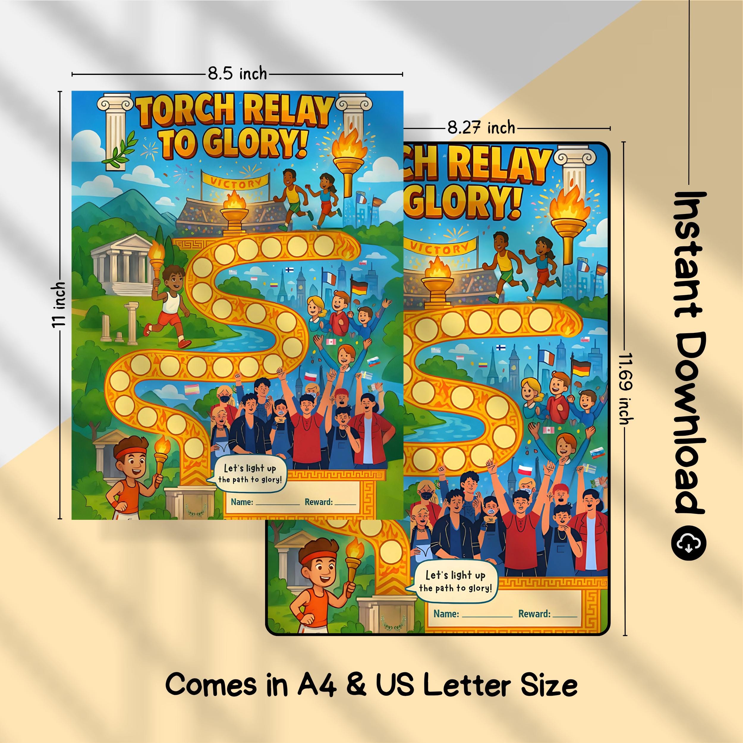 Reward Chart Olympic Theme for Kids Instant Download Printable Behavior ...