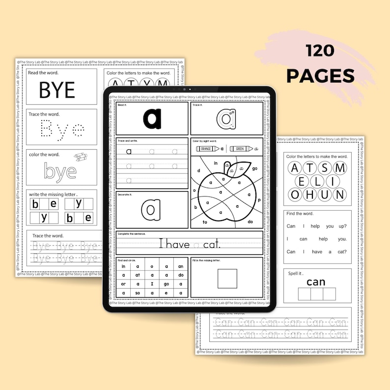 Pre Primer Sight Word Worksheets: Pre K Early Reading Practice Phonics ...