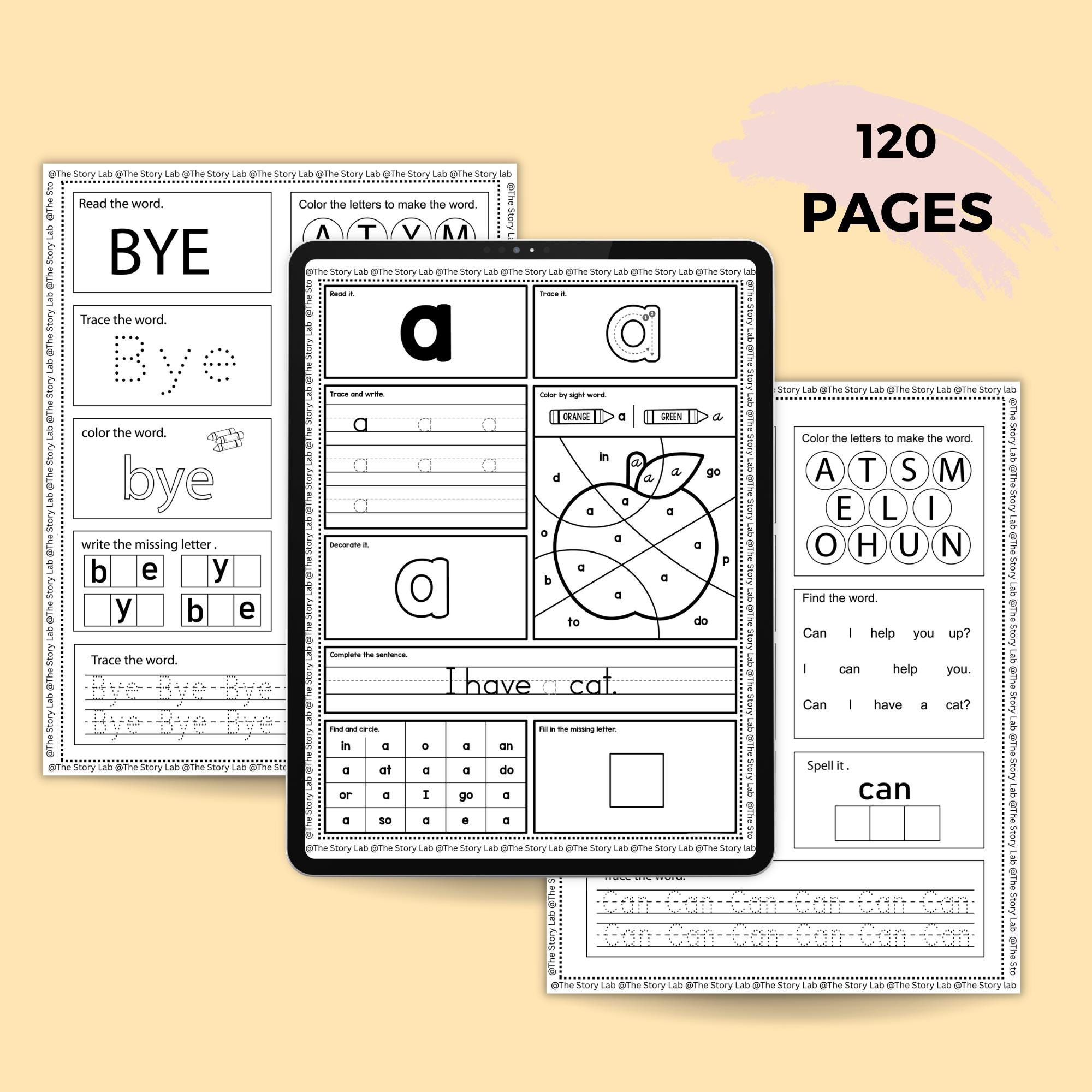 Pre Primer Sight Word Worksheets: Pre K Early Reading Practice Phonics ...