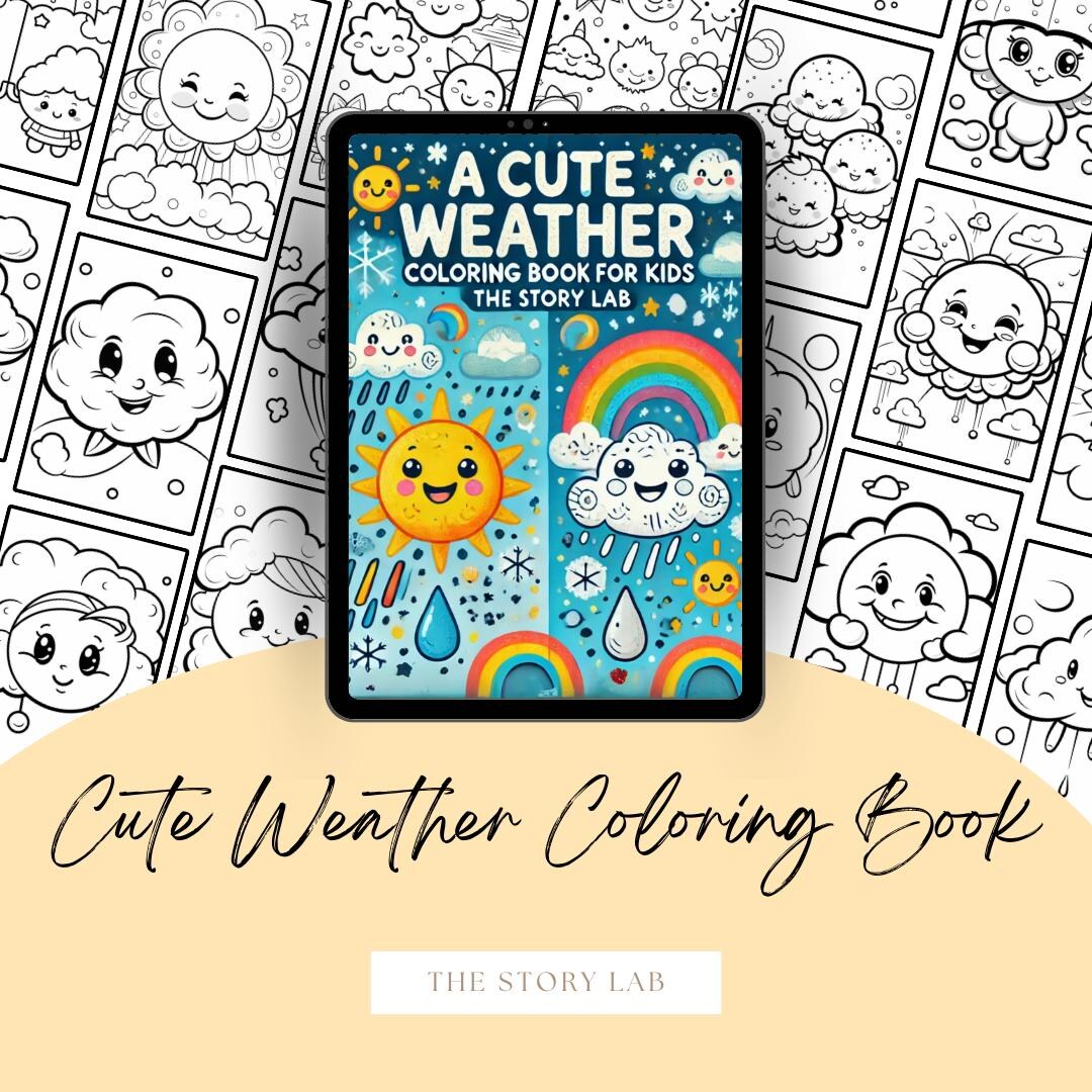 Cute Weather Coloring Pages | Digital Download | Kids Activity Pages ...