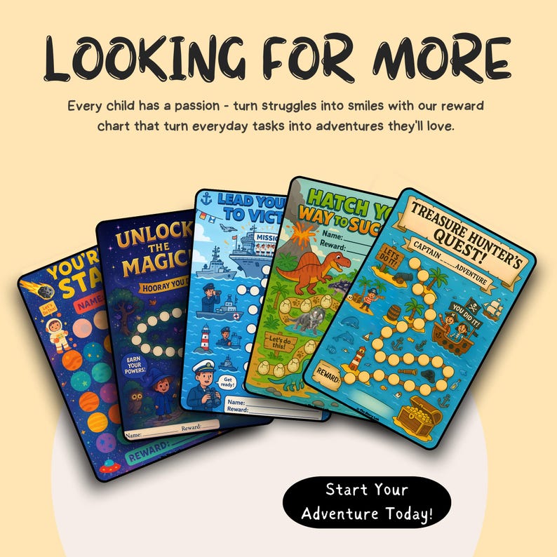 Ninja Reward Chart for Kids: Printable Chore & Potty Training (digital ...