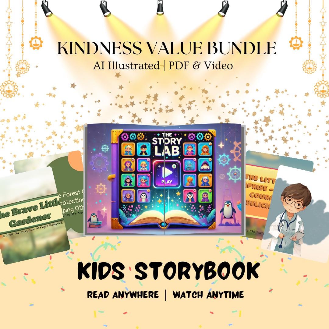 Kindness AI Illustrated Digital Storybook Bundle | Helping Others and ...