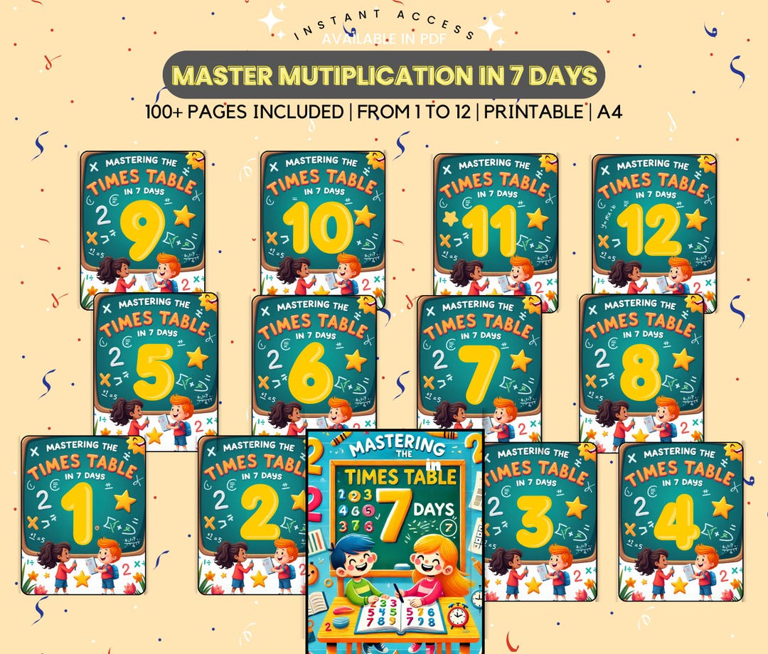 Master the 12 Times Table in 7 Days | Math Drills, Multiplication Chart ...