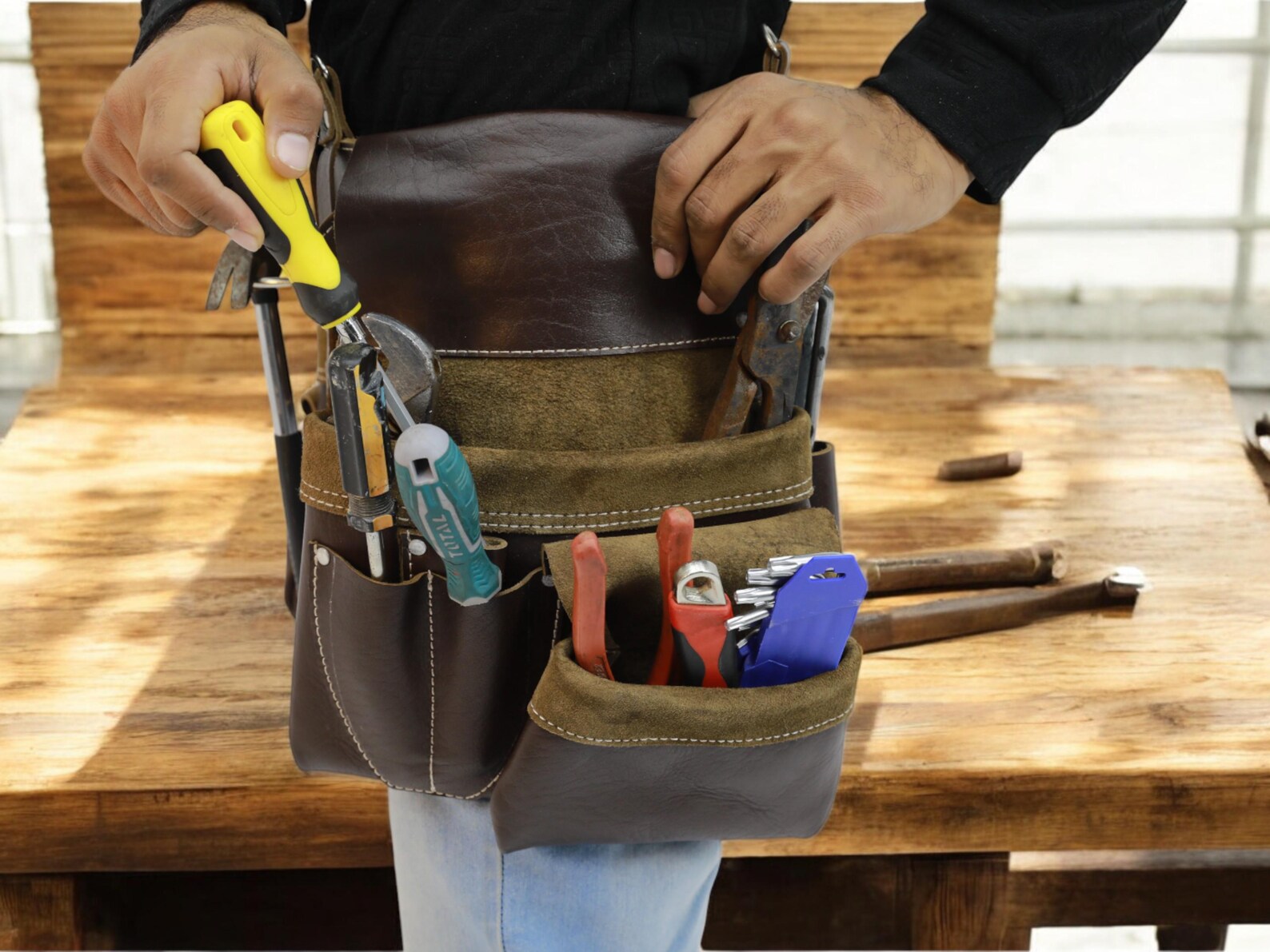 Refined Leather Framing Tool Belt |adjustable for Professionals ...