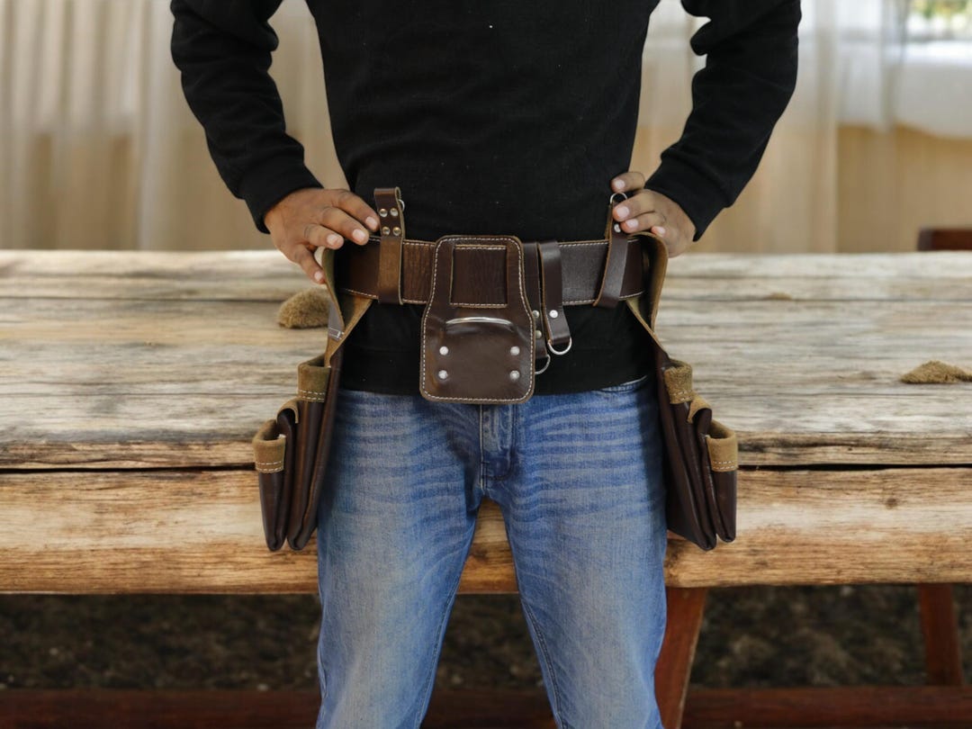 Leather Roofing Tool Belt | Adjustable, and Comfortable for Roofers - Etsy