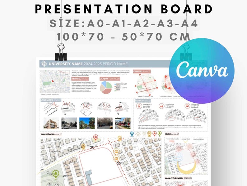 Architecture Presentation Template – Site Analysis– Canva Architecture Board for Students Size ...