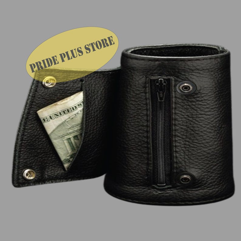 Men's 100% Genuine Leather Wrist Cuffs | Hand Cuffs | Bracelet Wallet ...