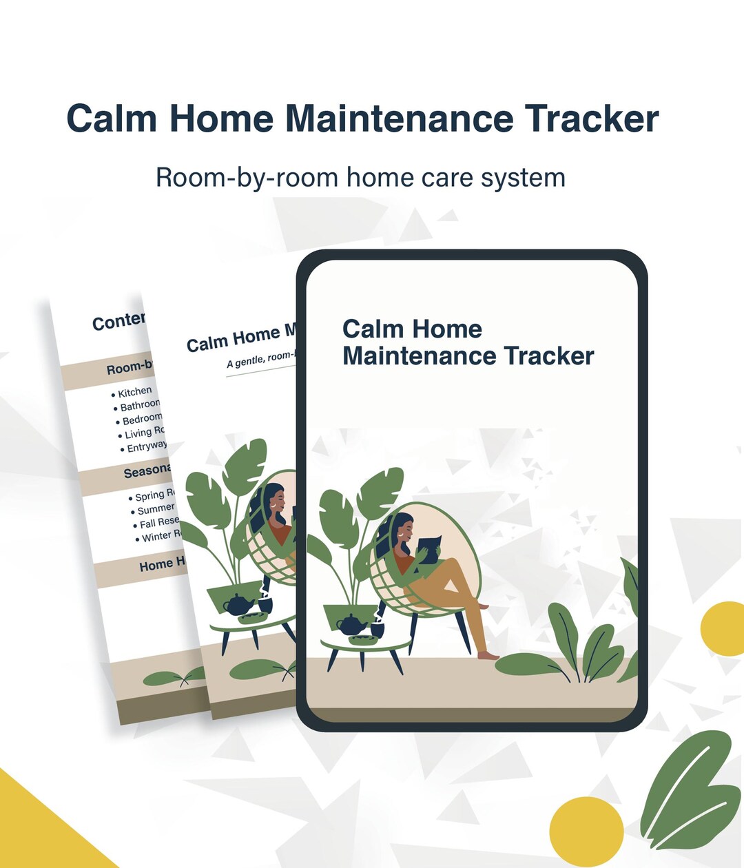 Calm Home Maintenance Tracker | Room-by-room Monthly Care + Seasonal ...