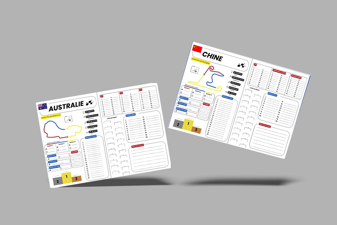 Formula 1 2025 Digital Notebook PDF – Printable F1 Grand Prix Tracker ...