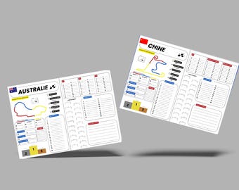 Formula 1 2025 Digital Notebook PDF – Printable F1 Grand Prix Tracker ...