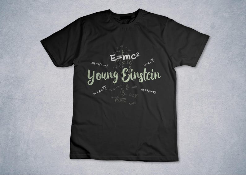Young Einstein Digital T-shirt Design | Printable Graphic for DIY Tees ...